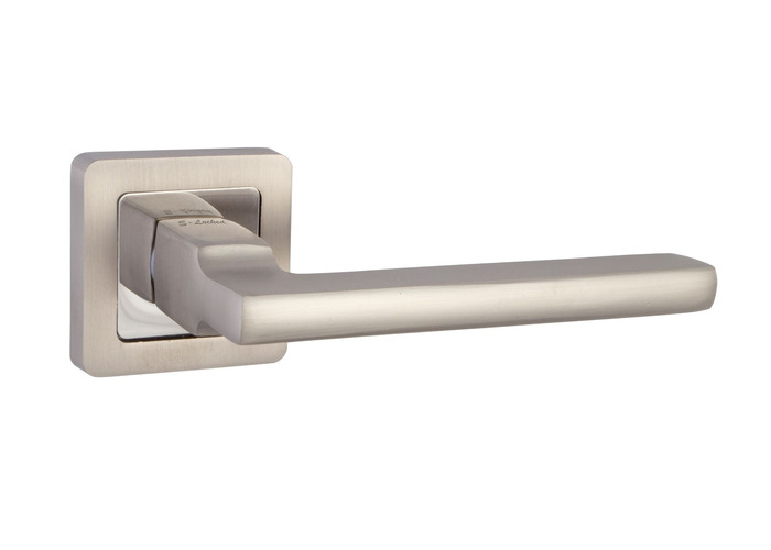 Дверные ручки S-Locked A-120-р MSN/CP серый жемчуг (20)